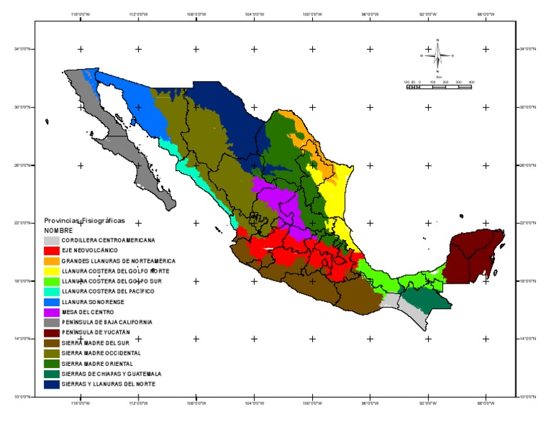 Las principales provincias fisiográficas de México | PDF