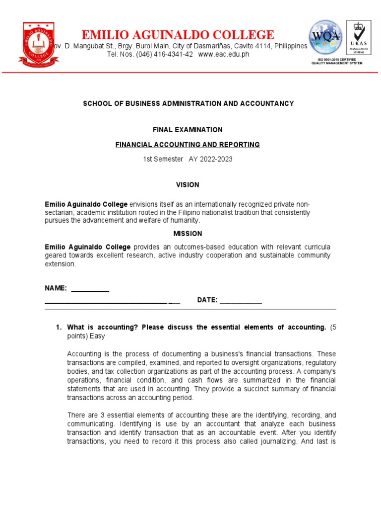 FAR Notes | PDF | Financial Statement | Equity (Finance)