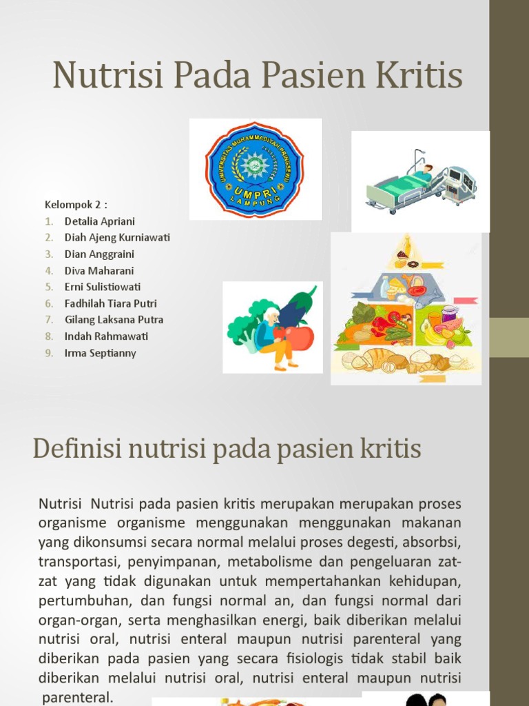 Kel 2 Nutrisi Pada Pasien Kritis | PDF