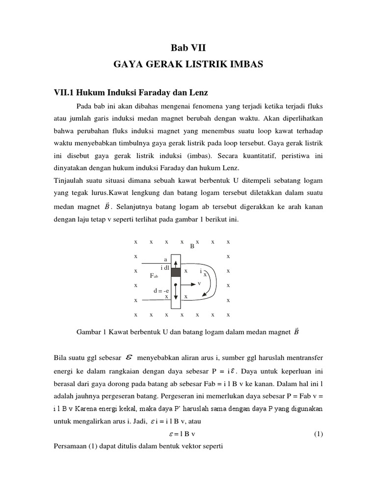 Bab 9 Gaya Gerak Listrik Imbas GGLI | PDF