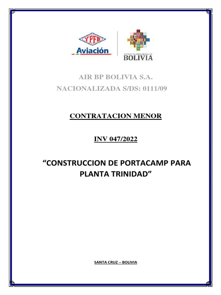 Inv 047-2022 Construccion de Portacamp | PDF | Ventana | Factura