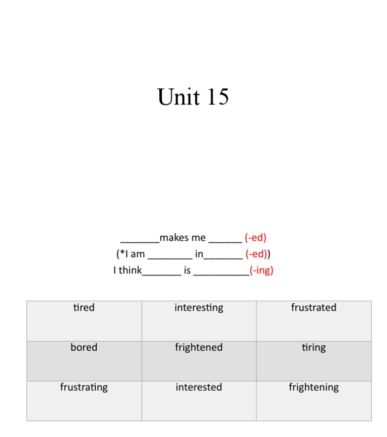 A Short Poem Exploring Various Emotions Through Adjectives Ending in ...