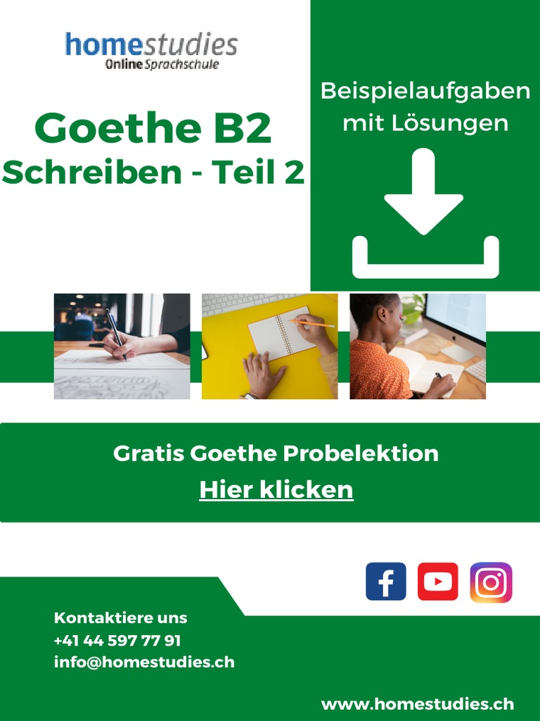 Goethe B2 Schreiben Teil 2 Download | PDF