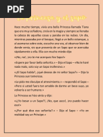 Cuento "La Princesa y El Sapo" PDF | PDF