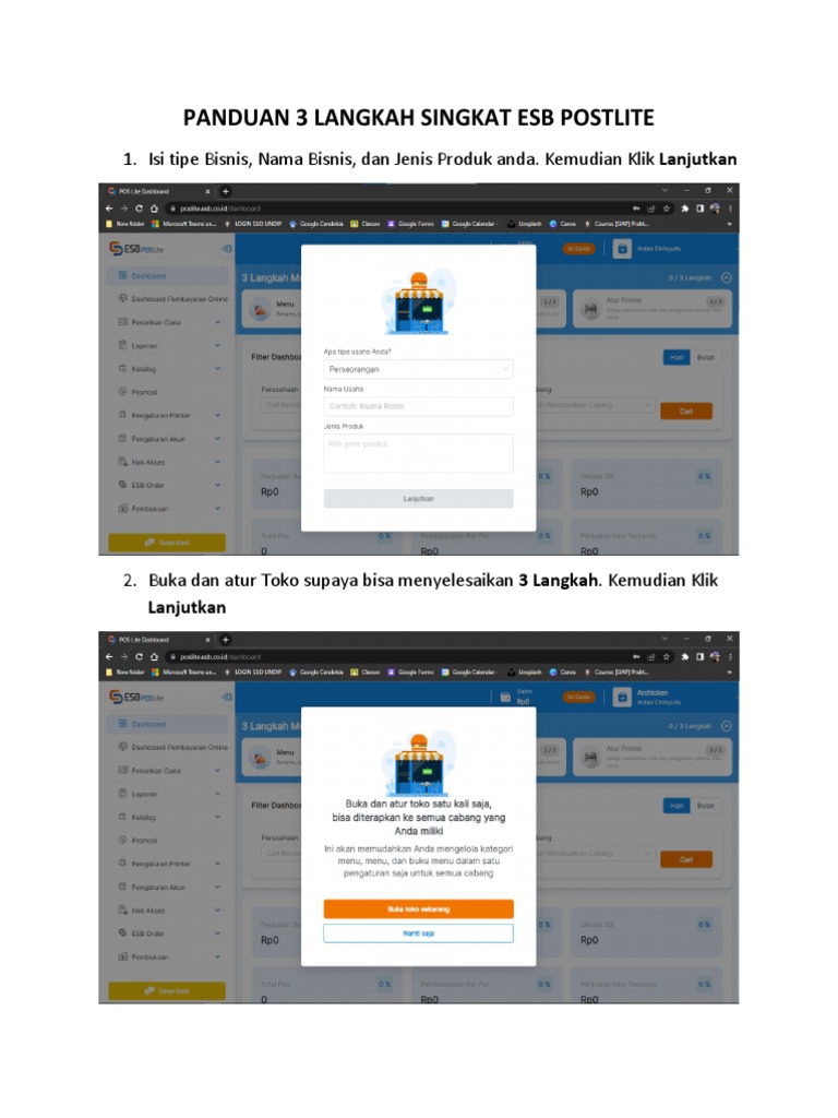 Panduan 3 Langkah Singkat Esb Postlite | PDF | Karier & Perkembangan