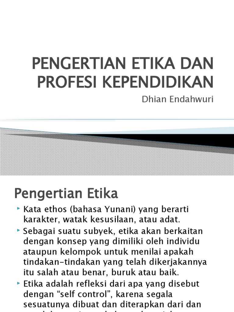 Materi 1 Etika Profesi | PDF