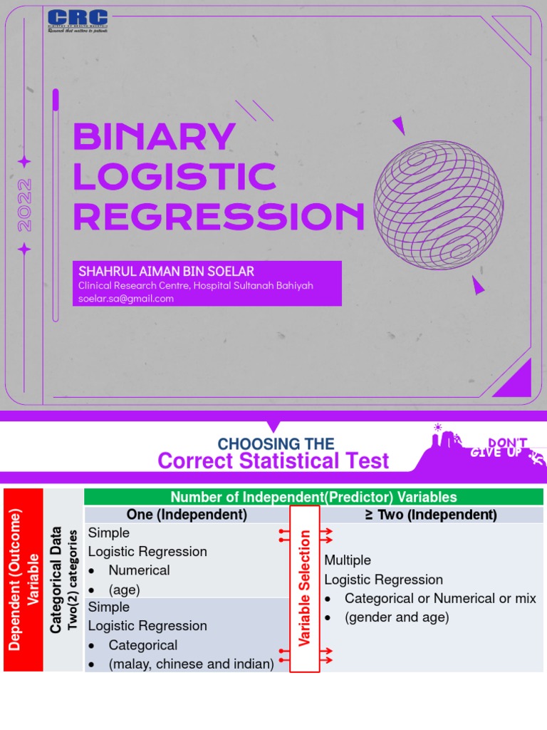 Logistic Regression (2022) | PDF | Logistic Regression | Categorical Variable