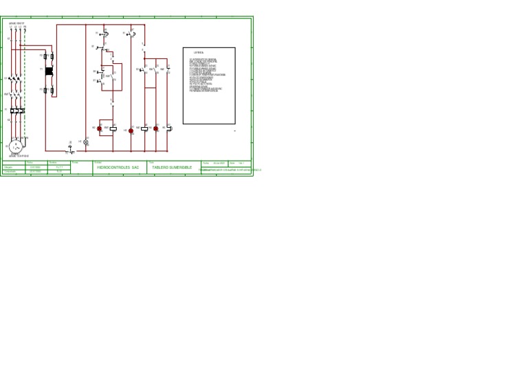 Plano Electrico Tablero Electrico Arrancador Con Alarma 15.0HP 440vac Marca LS | PDF