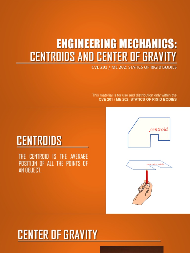 Centroid Problems in Engineering Mechanics | PDF | Center Of Mass | Area