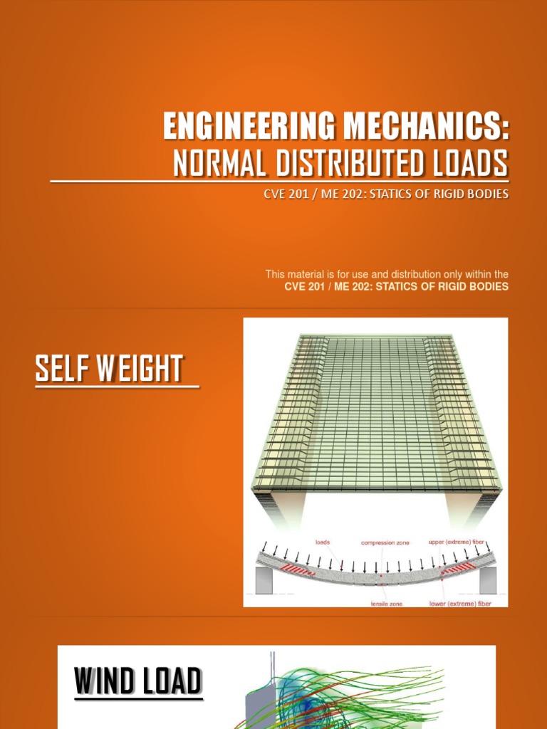 Normal Distributed Loads in Statics | PDF | Force | Area