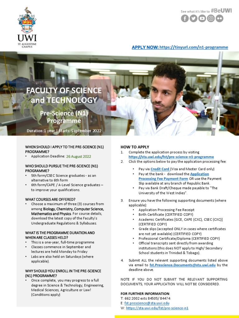 FST - Pre-Science Programme Details | PDF | Academic Certificate ...