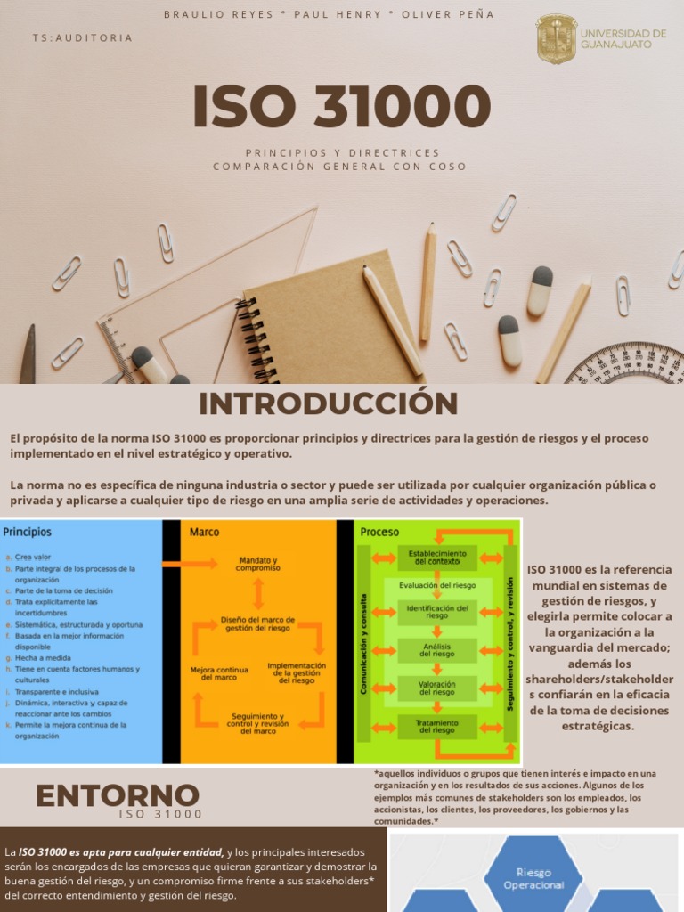 ISO 31000: Gestión de Riesgos y Seguridad | PDF | Riesgo | Organización internacional para la ...