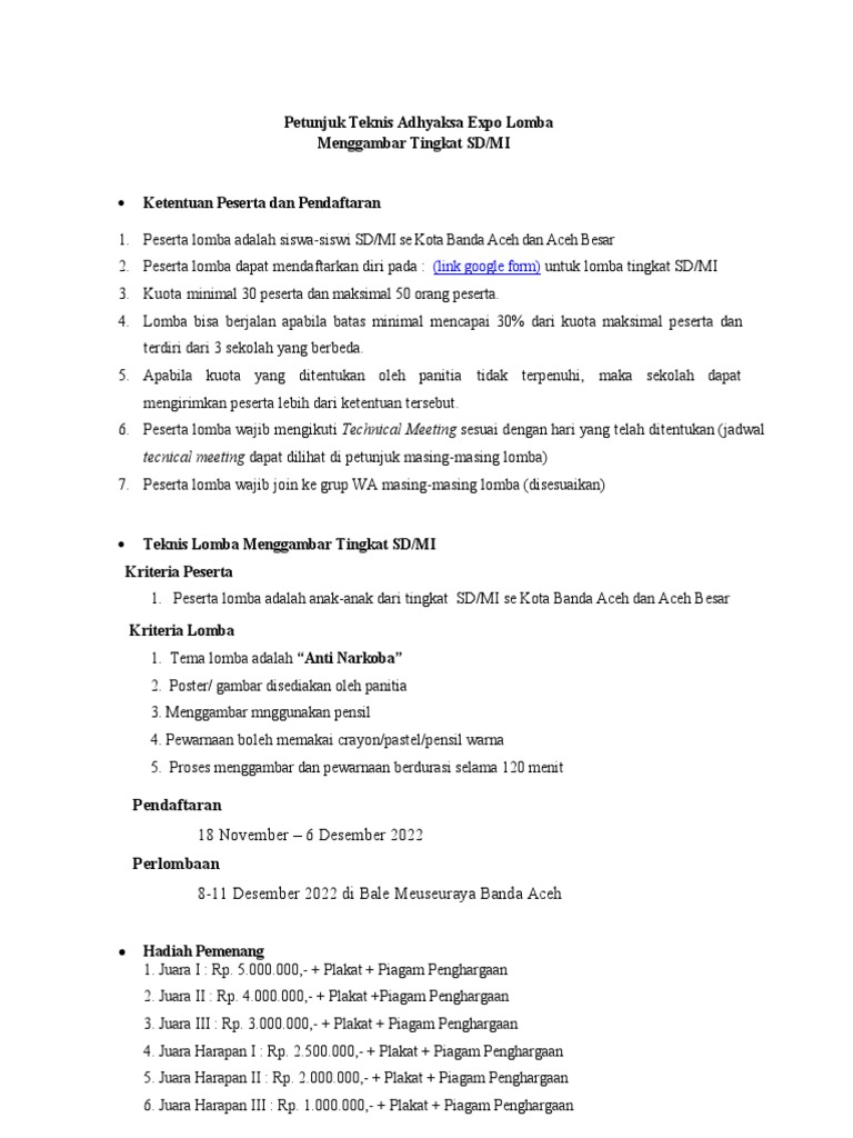 Petunjuk Teknis Adhyaksa Expo Lomba Mewarnai Tingkat TK A Dan B | PDF Petunjuk Teknis Adhyaksa Expo Lomba Mewarnai Tingkat TK A Dan B | PDF