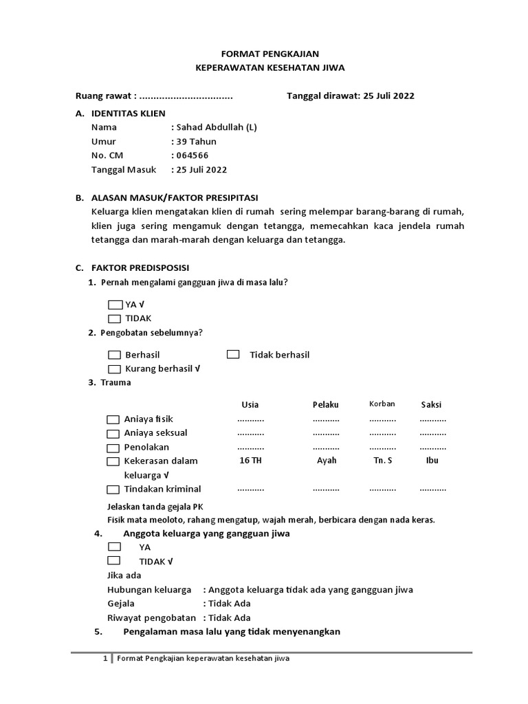 Askep RPK TN S | PDF
