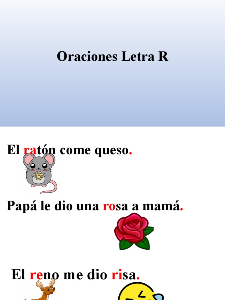 Oraciones Letra R | PDF