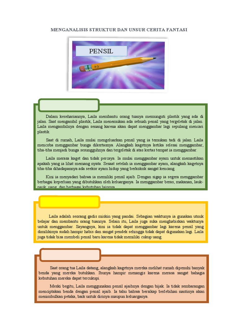 Menganalisis Struktur Dan Unsur Cerita Fantasi | PDF