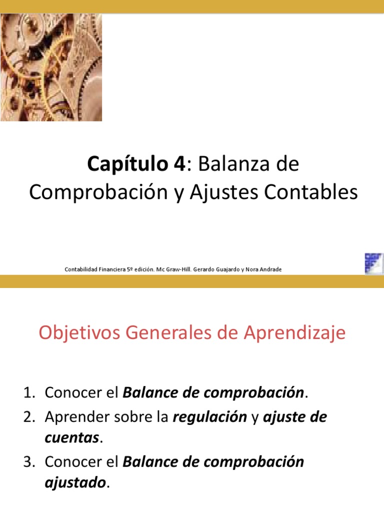 Capítulo 4 - Balanza de Comprobación y Ajustes Contables. Contabilidad ... Capítulo 4 - Balanza de Comprobación y Ajustes Contables. Contabilidad ...