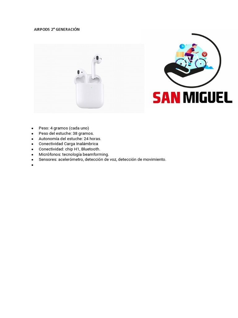 Airpods 2° Generación | PDF