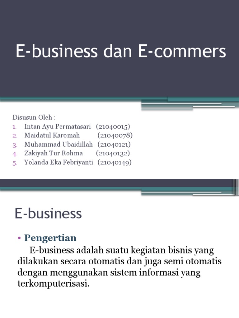 E Business Dan E Commers | PDF
