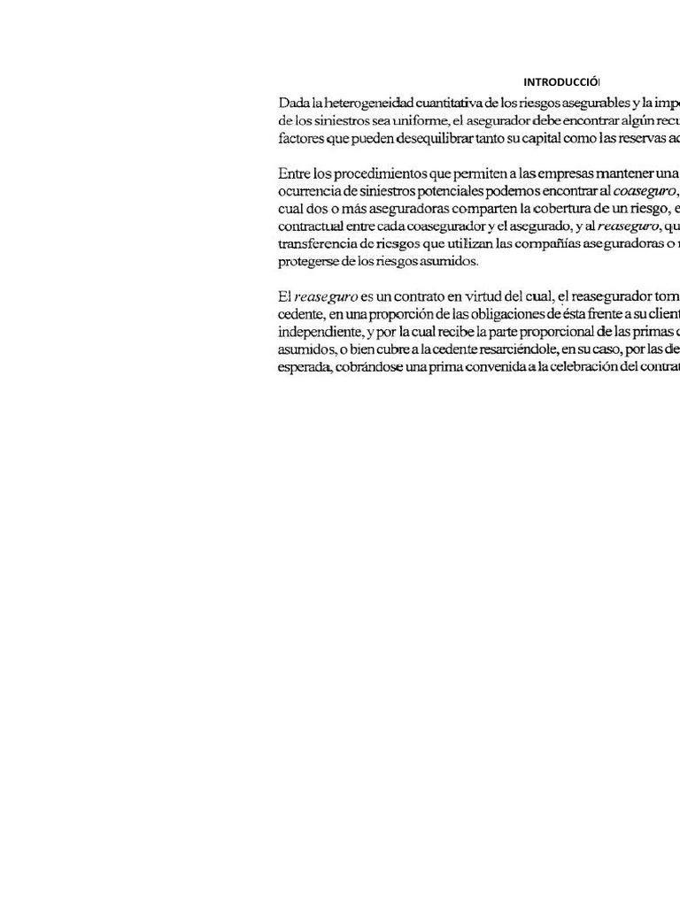 Tipos y Estructura del Reaseguro | PDF | Reaseguro | Seguro