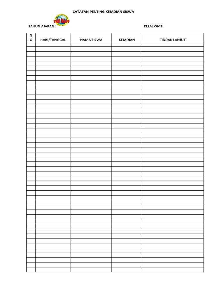 Catatan Penting Kejadian Siswa | PDF