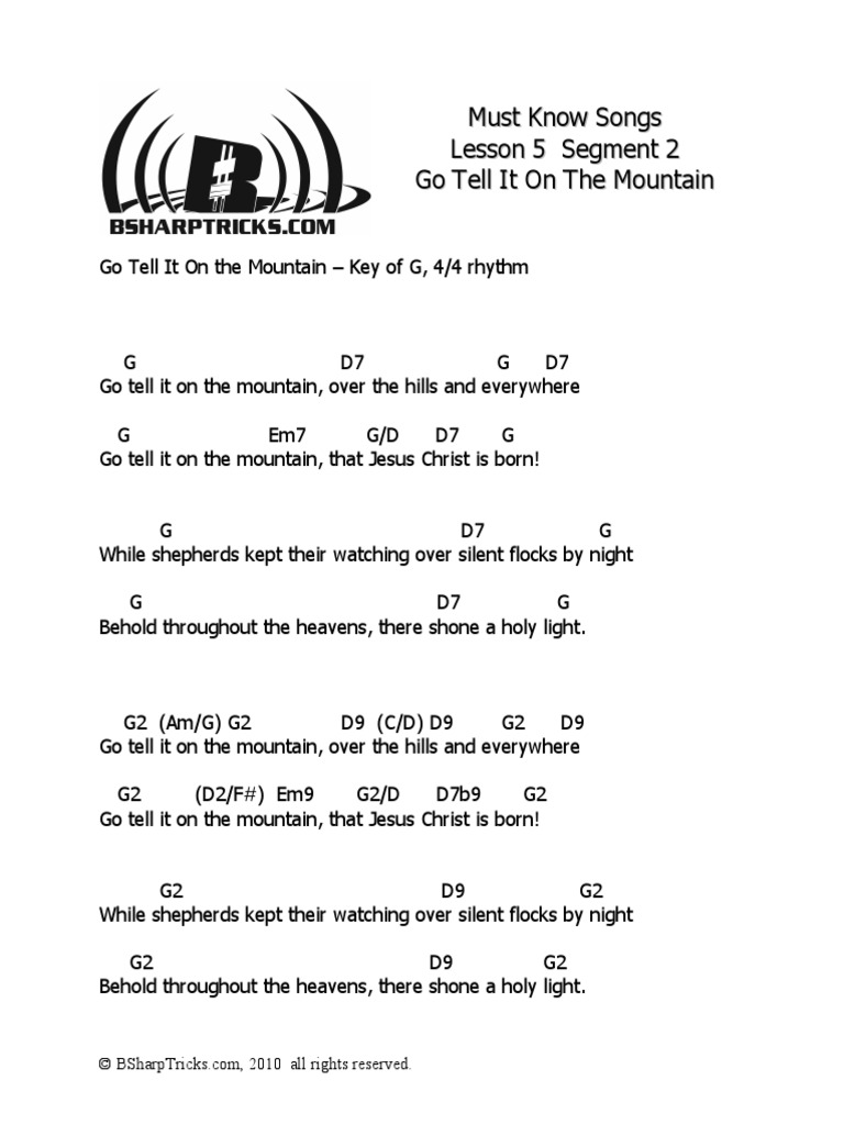 Go Tell It On The Mountain - Chords | PDF