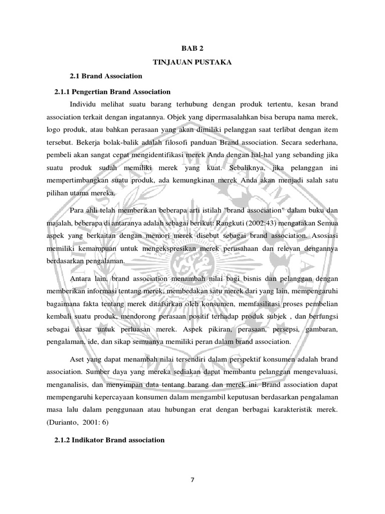 Pengertian dan Indikator Brand Association | PDF
