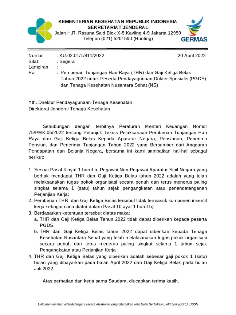 S.THR Nakes 2022 | PDF