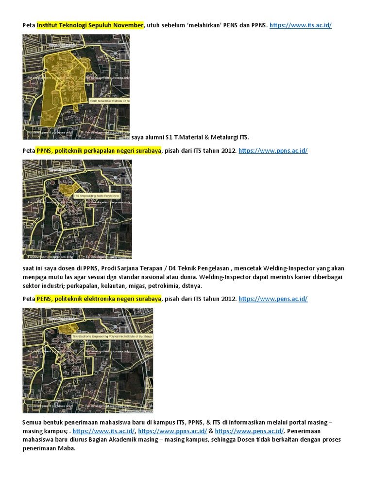 Peta Kampus ITS dan Politeknik Surabaya | PDF | Bisnis