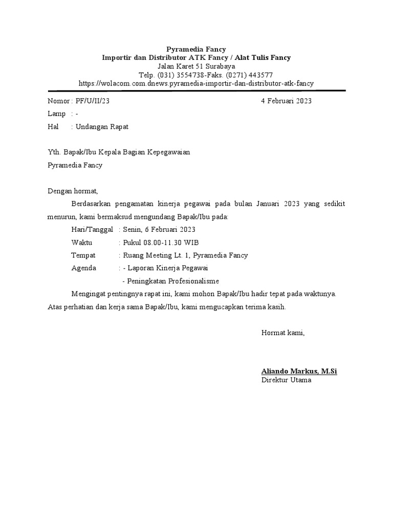 Surat Undangan | PDF