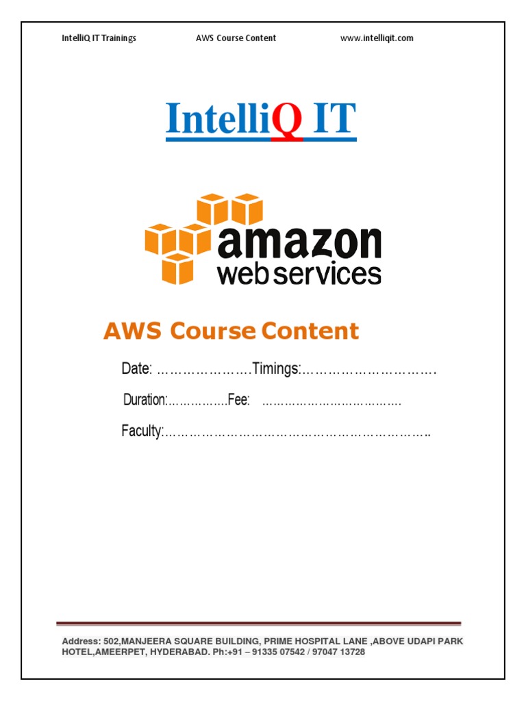 AWS Course Content | PDF | Computer Architecture | Cloud Computing