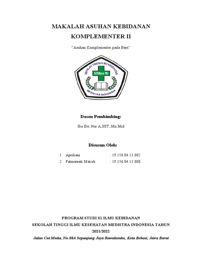 Makalah Komplementer II (Kelompok 4) Asuhan Komplementer Pada Bayi | PDF