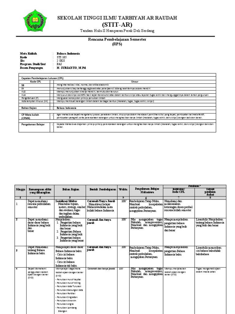 RPS H Surianto B Ind | PDF