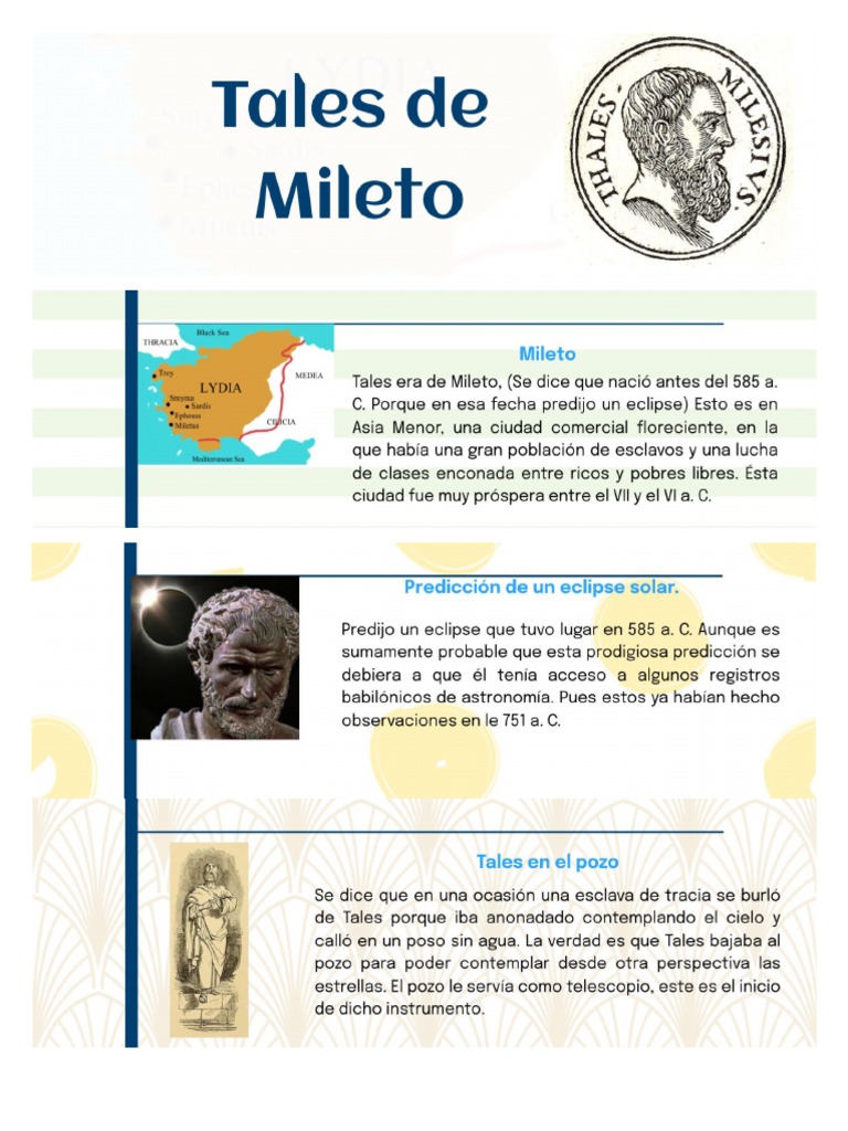 Infografía de Tales de Mileto. | PDF