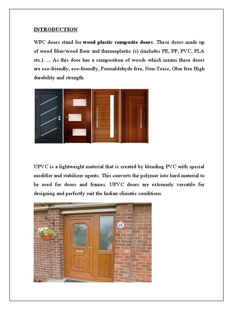 Wps Upvs Door | PDF | Polyvinyl Chloride | Building Engineering