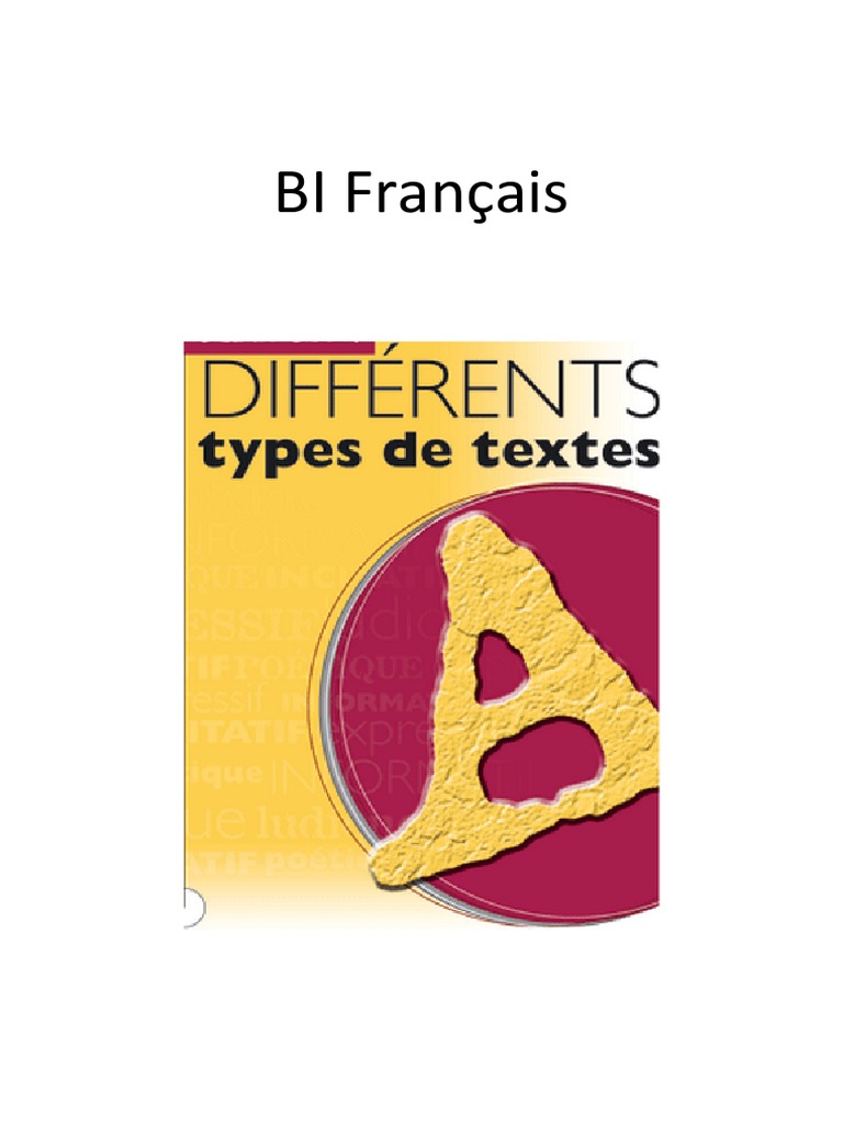 Types de textes en BI Français | PDF