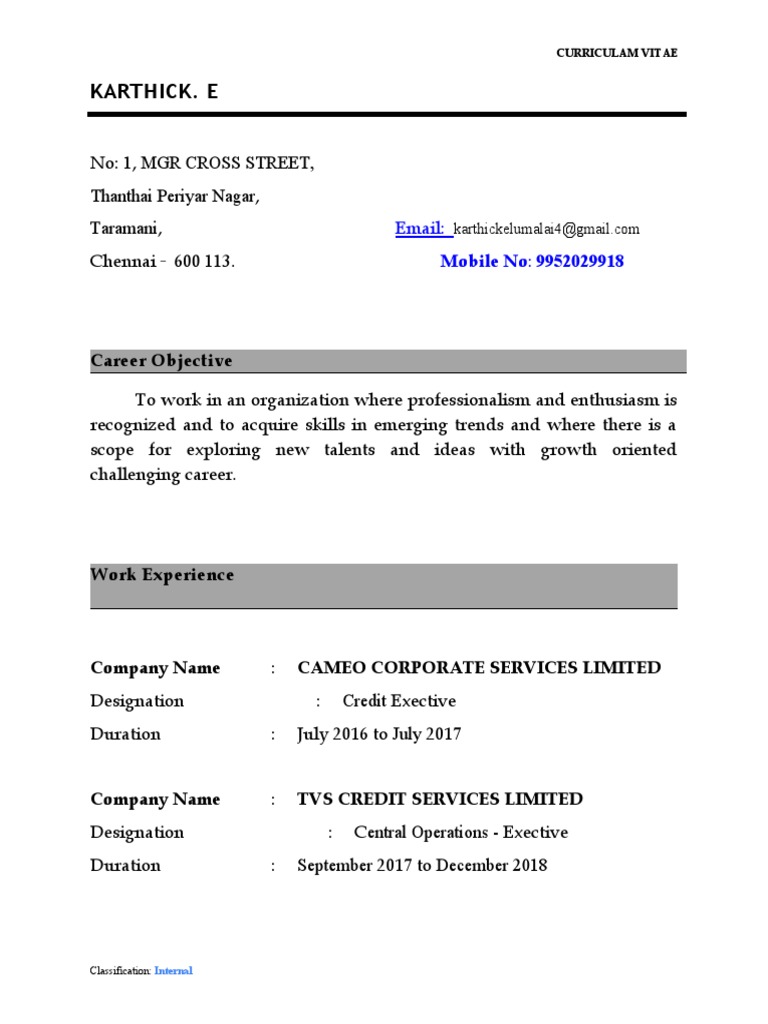 Karthick e Resume | PDF | Curriculum | Cognitive Science