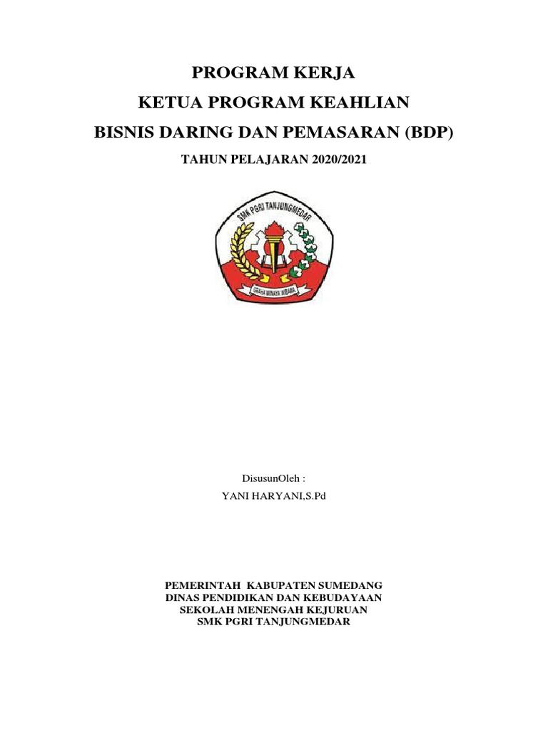 Program Kerja BDP 2020.2021 | PDF