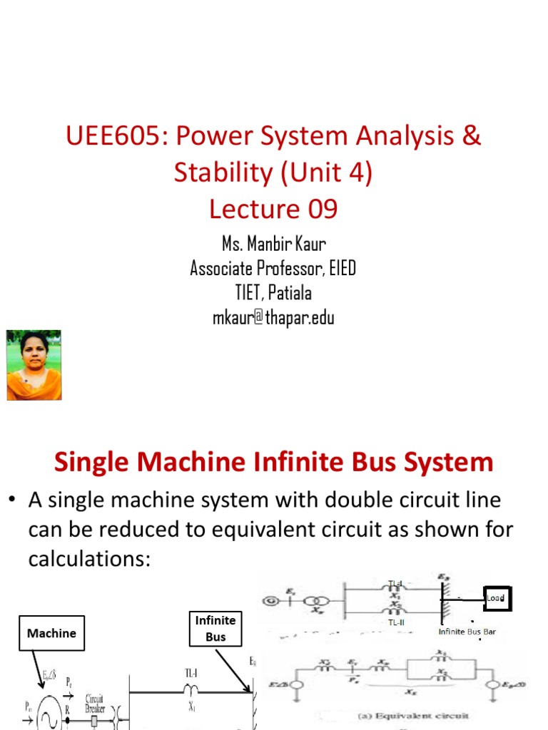 Unit 4 Lecture 09 Stability Assessment Using Point by Point Method | PDF | Electrical Network ...