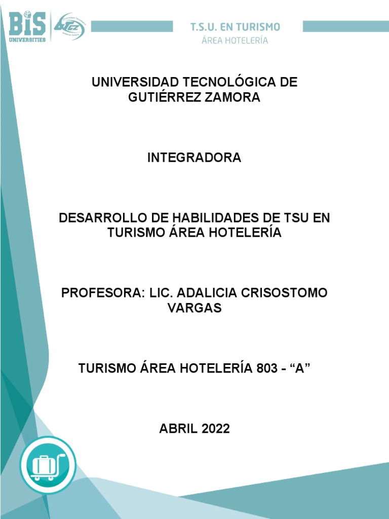Habilidades de TSU en Turismo Hotelero | PDF | Calidad (comercial ...