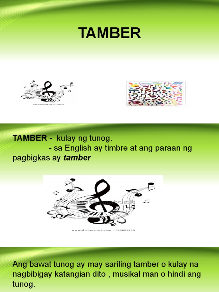 MAPEH 5 - MUSIC PPT Q3 - Tamber | PDF