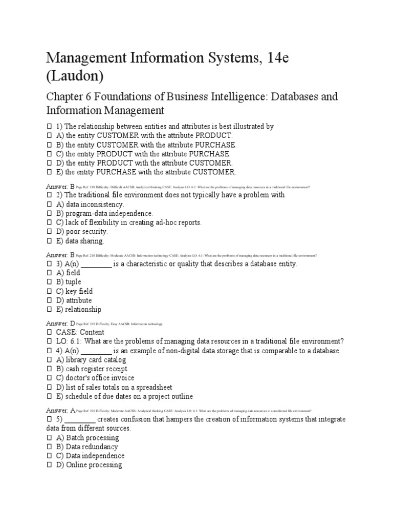 Chapter 6 Foundations of Business Intelligence | PDF | Databases ...