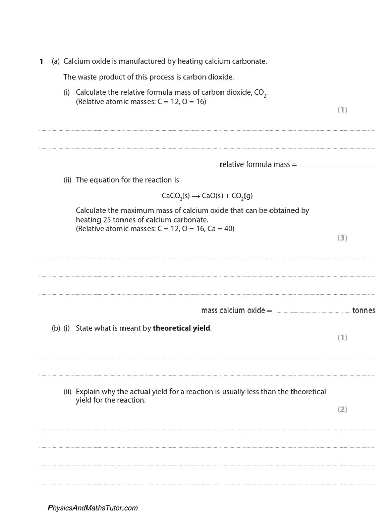 Chemistry Calculations Guide | PDF | Iodine | Chlorine