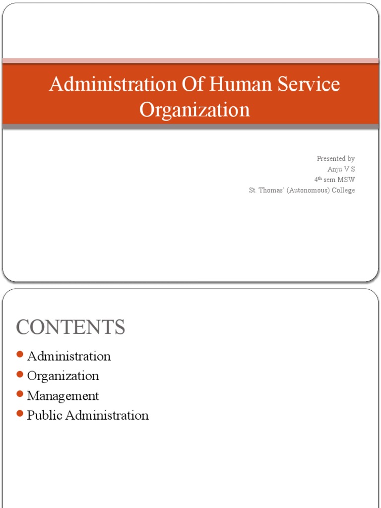 Administration of Human Service Organization | PDF | Policy | Social Work