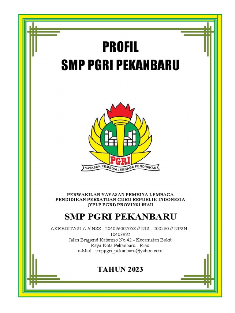 SMP Pgri Pekanbaru - Profil 2023 | PDF