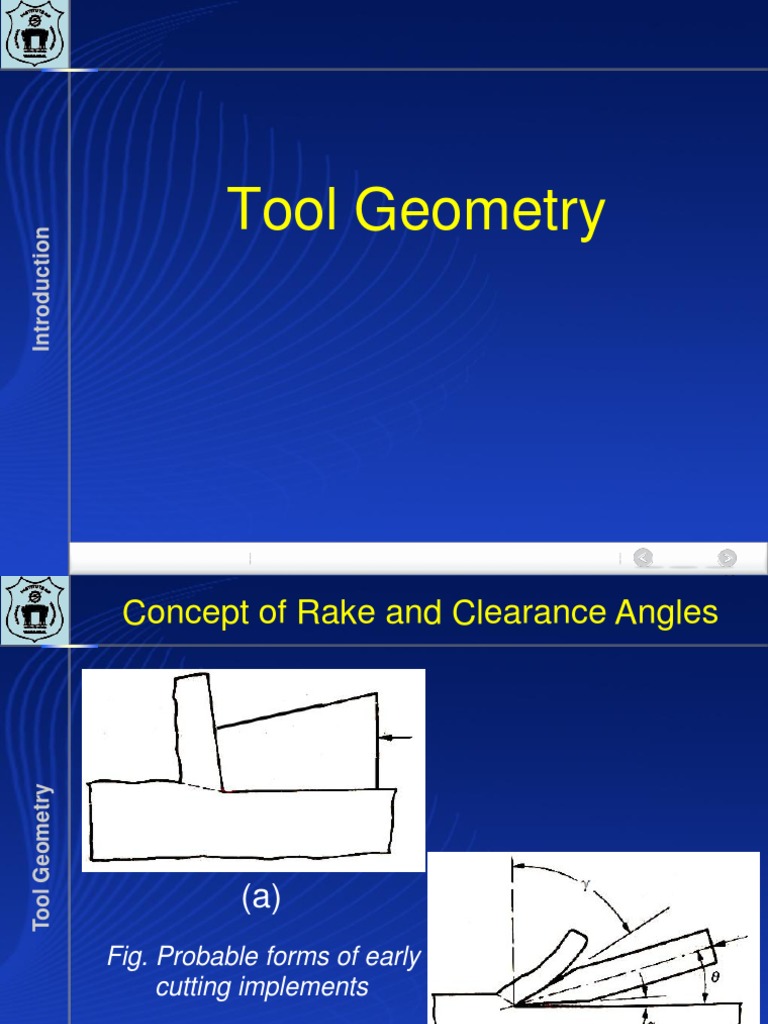 Tool Geometry | PDF | Plane (Geometry) | Machining