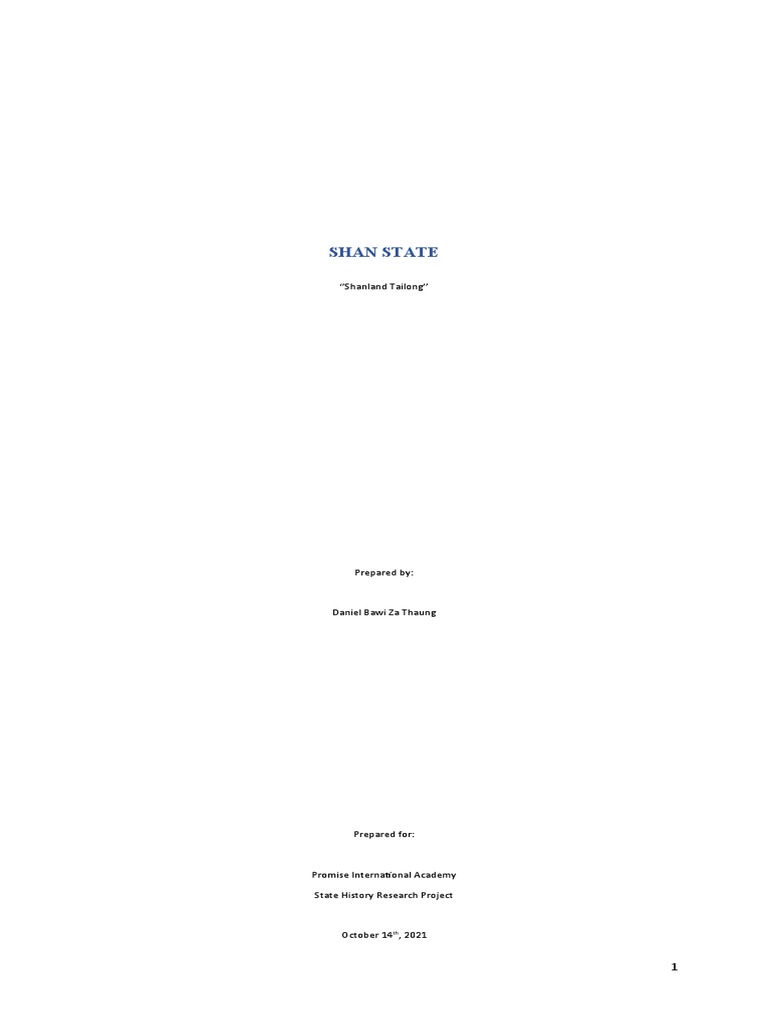 Shan State 2 | PDF