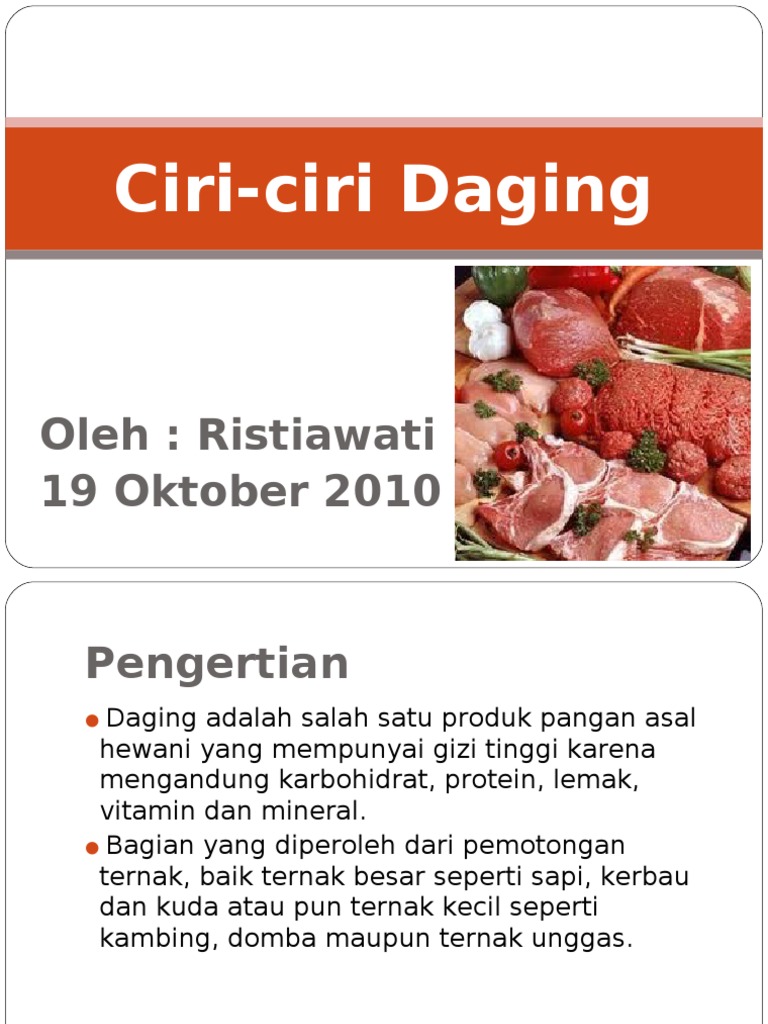 Ciri-Ciri Daging | PDF