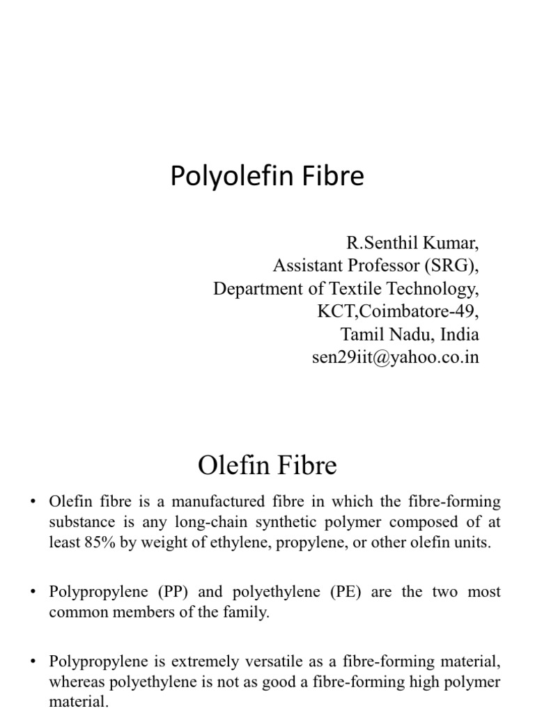 Polyolefin Fibre | PDF | Polyolefin | Fibers