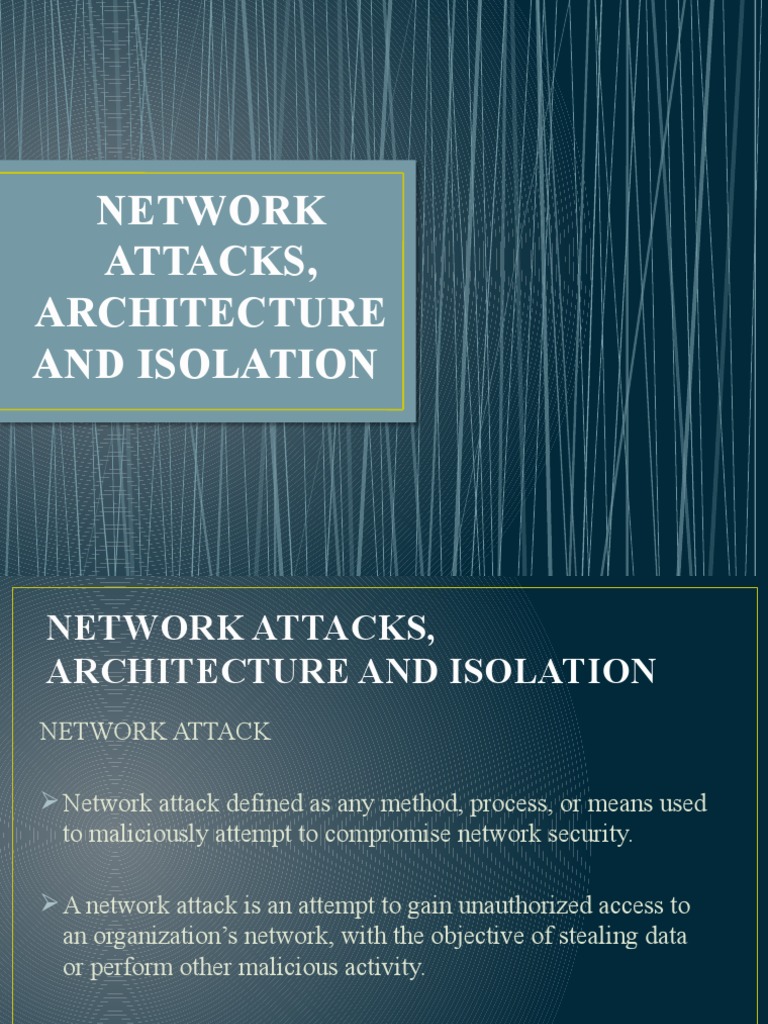 Types of Network Attacks and Isolation | PDF | Computer Network ...